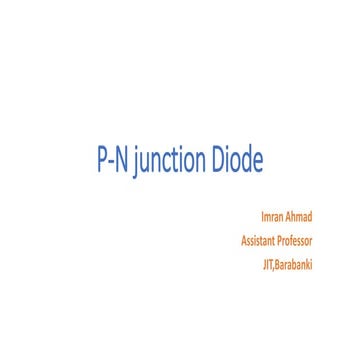Pn junction diode | PPT