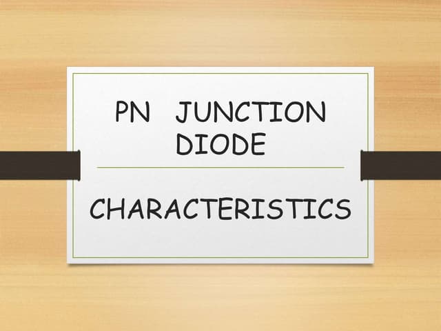 Diode v i characteristic | PPT