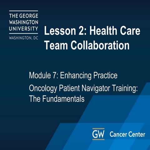 PN Lesson 18 Health Care Team Collaboration (1).pptx | Cancer ...