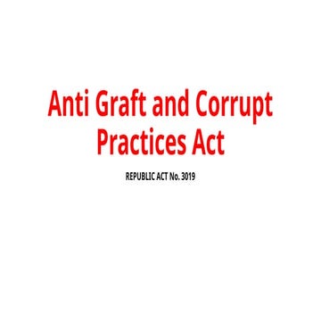 PNP Ethics Day Lecture on Anti graft and corrupt practices act | PPT
