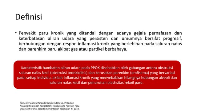 MATERI PENYAKIT PARU OBSTRUKSI KRONIK (PPOK) | DOCX