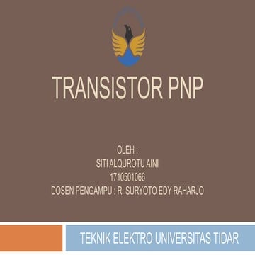 Pnp transistor | PPTX