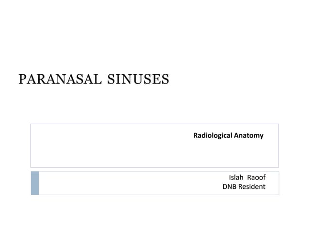 All about uncinate process of nose and paranasal sinuses | PPTX