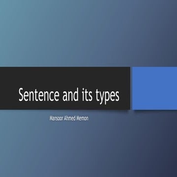 Sentence | PPT