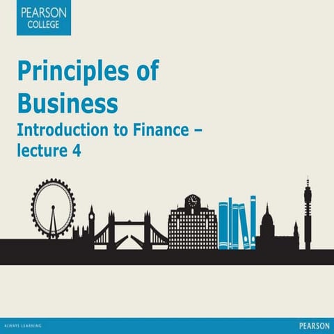 B415 Finance lecture 4 | PPT