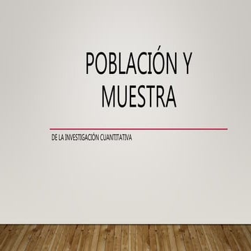 Población y muestra | PPTX