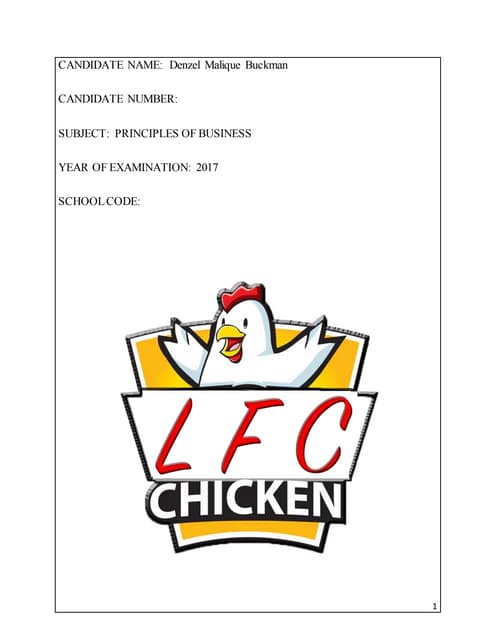 Principles of Business (POB) SBA | PDF