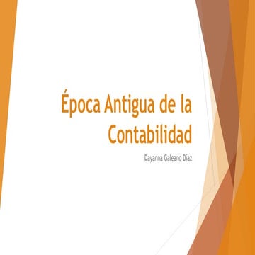 Época antigua de la contabilidad by dayanna galeano | PDF