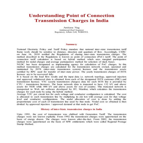 Power Grid's Inter-State transmission charges in India | DOCX