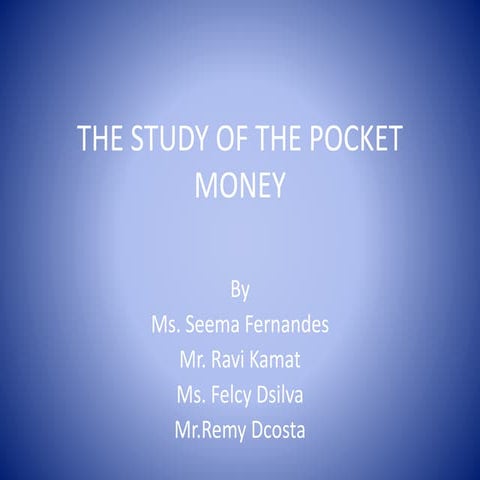 Pocket money | PPTX