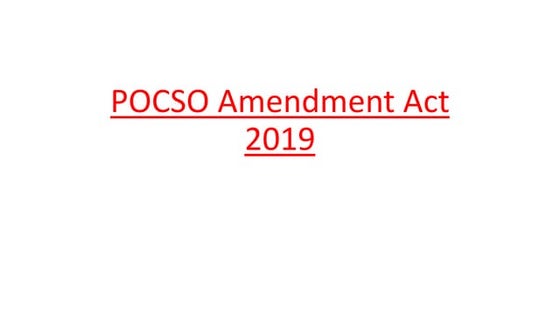 POCSO Act | PPT