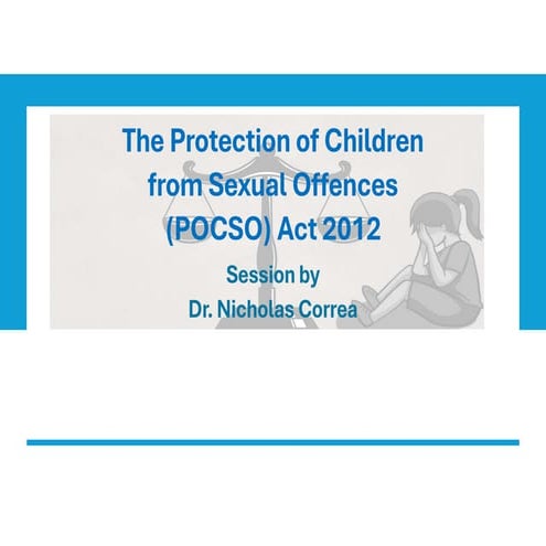 POCSO (The Protection of Children from Sexual Offences) Act 2012 | PDF | Adoption and Fostering ...