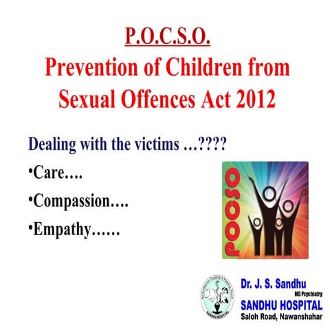 POCSO dealing with victims. | PPT | Debated Sensitive Social Issues | Sensitive Topics
