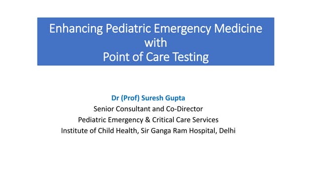 Point of care testing | PPT