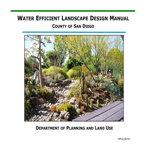 Water Efficient Landscape Design Manual - County of San Diego | PDF