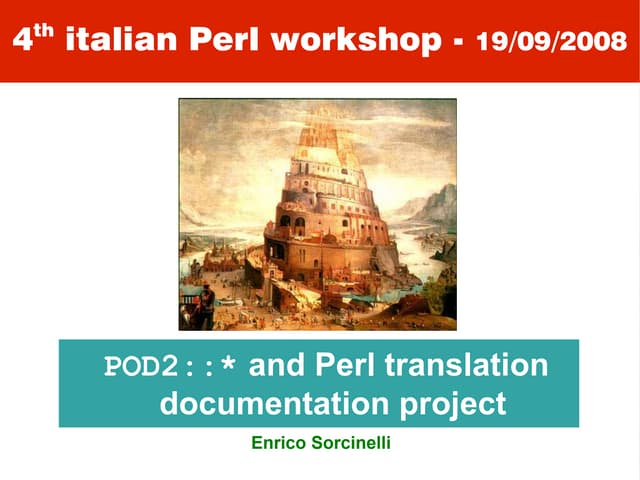 Pod2 And Perl Translation Documentation Project Ppt
