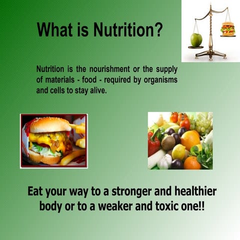 Podar workshop presentation basic nutrition | PPT
