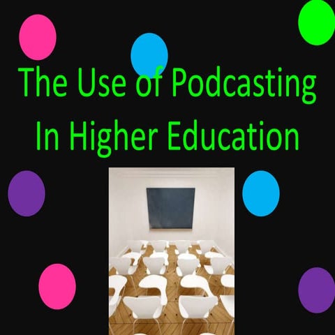 Meta-Analysis of Podcasting in Higher Education | PPTX