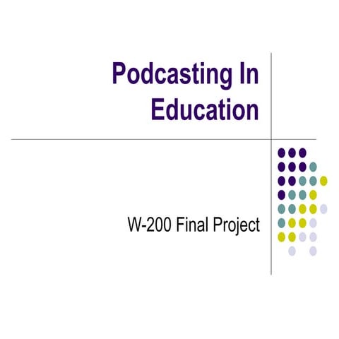 Meta-Analysis of Podcasting in Higher Education | PPTX