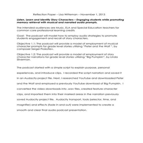 Podcast reflection | PDF