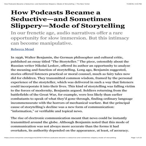 How Podcasts Became a Seductive—and Sometimes Slippery—Mode of ...