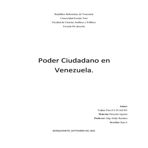 Poder ciudadano en venezuela | DOCX