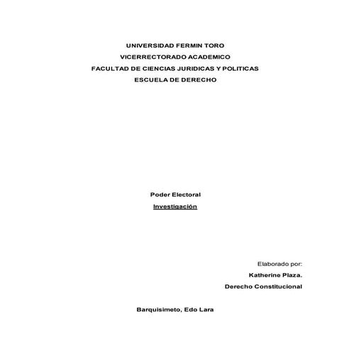 Poder electoral | DOCX