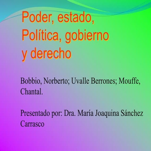 Poder, politica y Estado. | PPTX