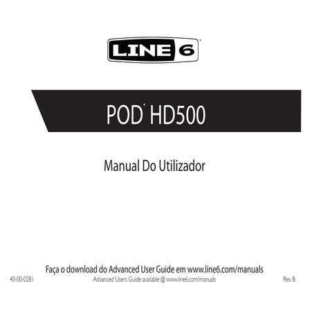 Pod hd500 - Manual do usuário | PDF