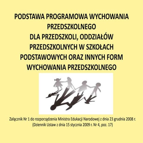 Podstawa programowa wychowania przedszkolnego | PPT
