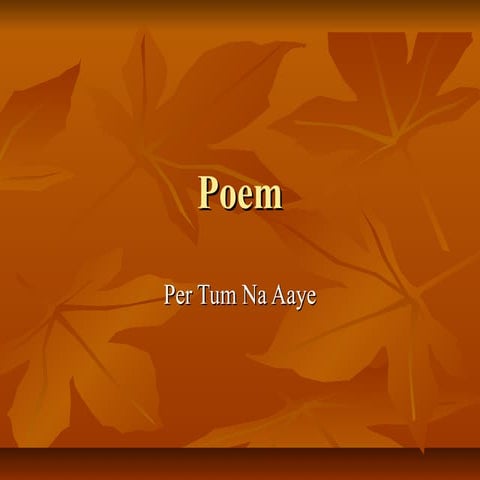 Poem | PPT