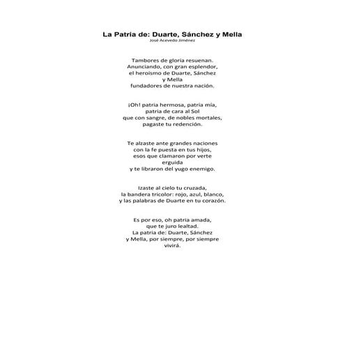 Brouchure Poesias y Poemas de Juan Pablo Duarte | DOCX