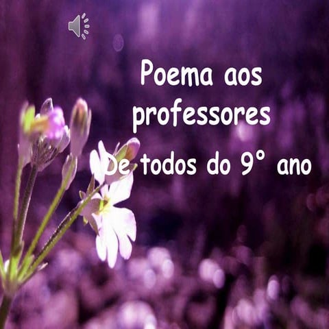 Poema aos professores | PPTX
