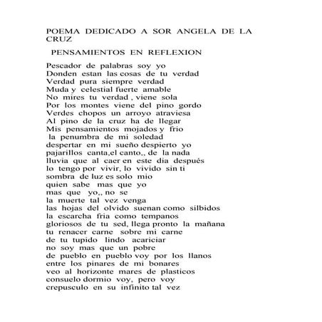 Poema dedicado a santa angela de la cruz 2 | DOC