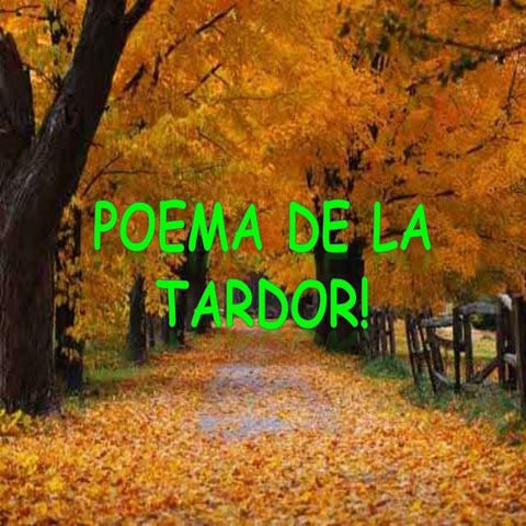 Poema de la tardor! | PPTX