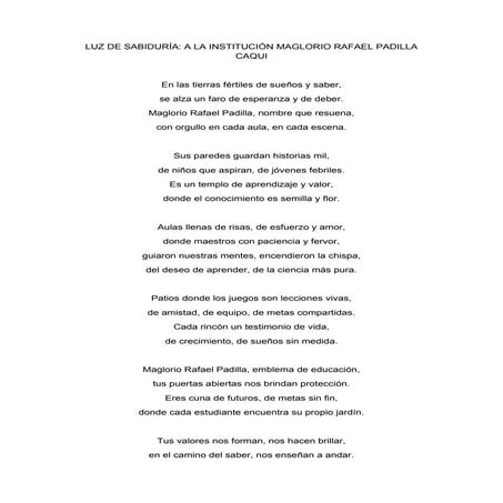 poema LUZ DE SABIDURÍA para declamar en publico | DOCX