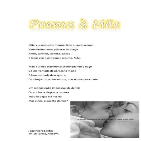 Poema à mãe | DOCX