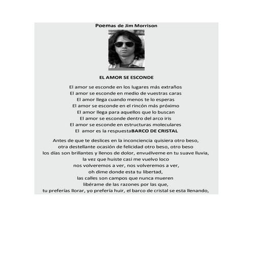 Poemas de jim morrison. | DOCX