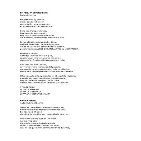 Poemas patrios 2019 | DOCX