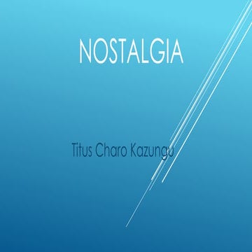 Poem nostalgia | PPT