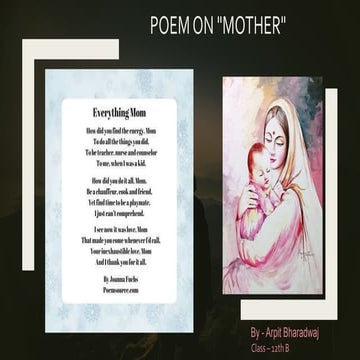 Poem on mother | PPT