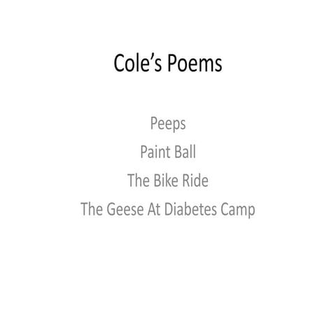 Poems | PPT