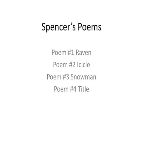 Poems | PPT