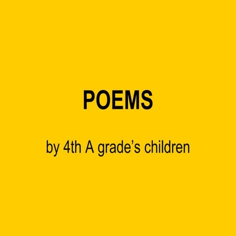 Poems 4th a group | PPT