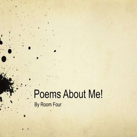 Poems about me! | PPT