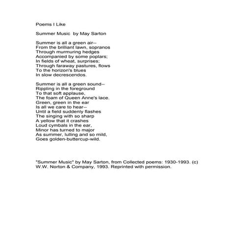 Poems i like | DOCX