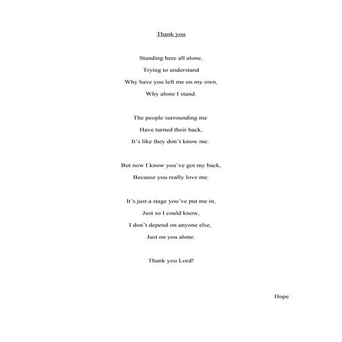 Poem thank you | DOC
