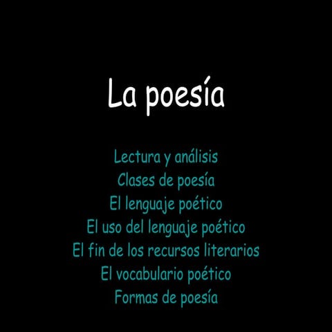 Poesía | PPT