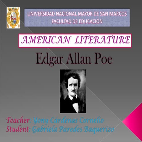 American Literature - Edgar Allan Poe | PPTX