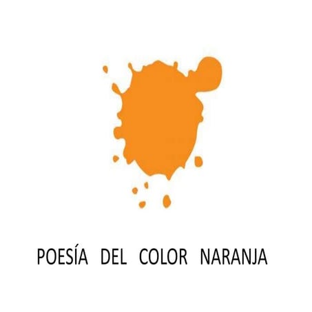 Poesia color naranja con pictogramas | PDF